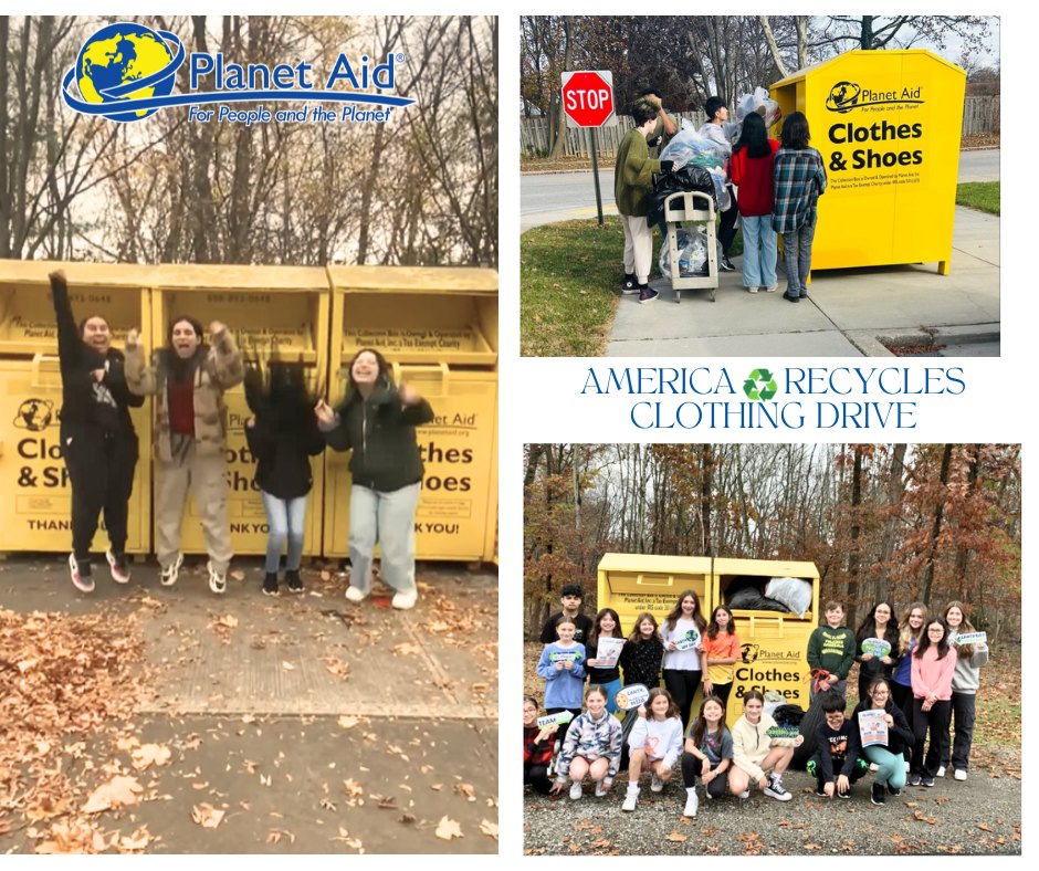 Planet Aid Honors Winning Schools in America Recycles Clothing Drive