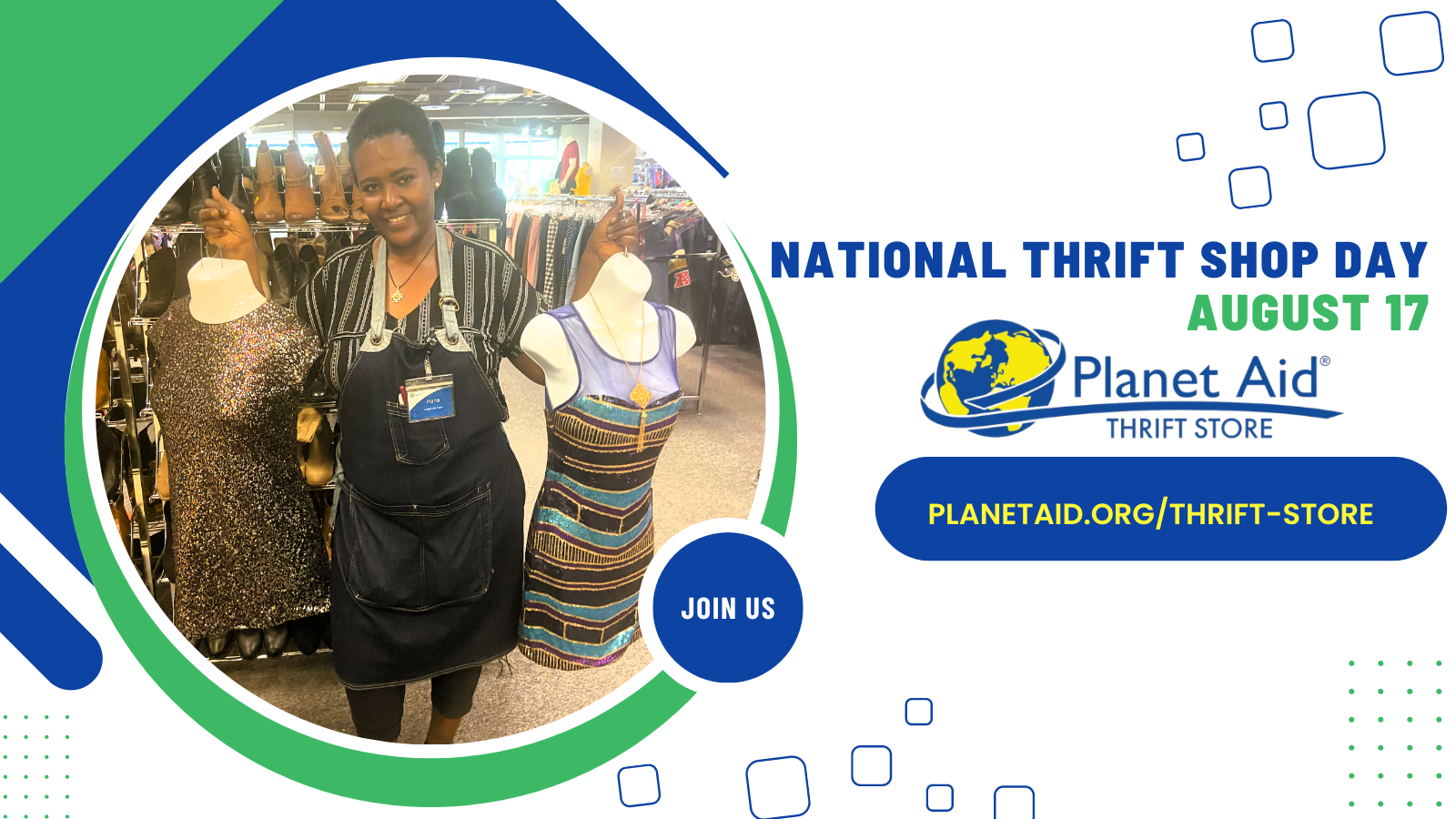 Celebrate National Thrift Shop Day with Planet Aid Thrift Store